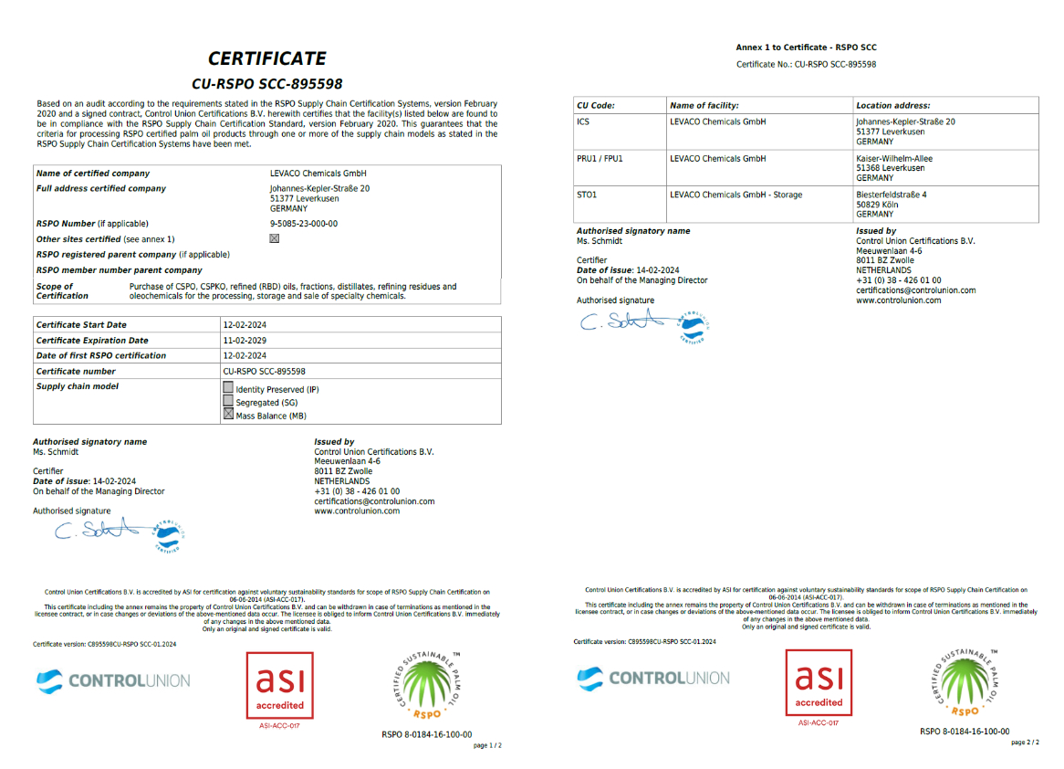 Certificates